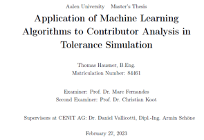 DOWNLOAD Application of Machine Learning Algorithms to Contributor Analysis in Tolerance ...